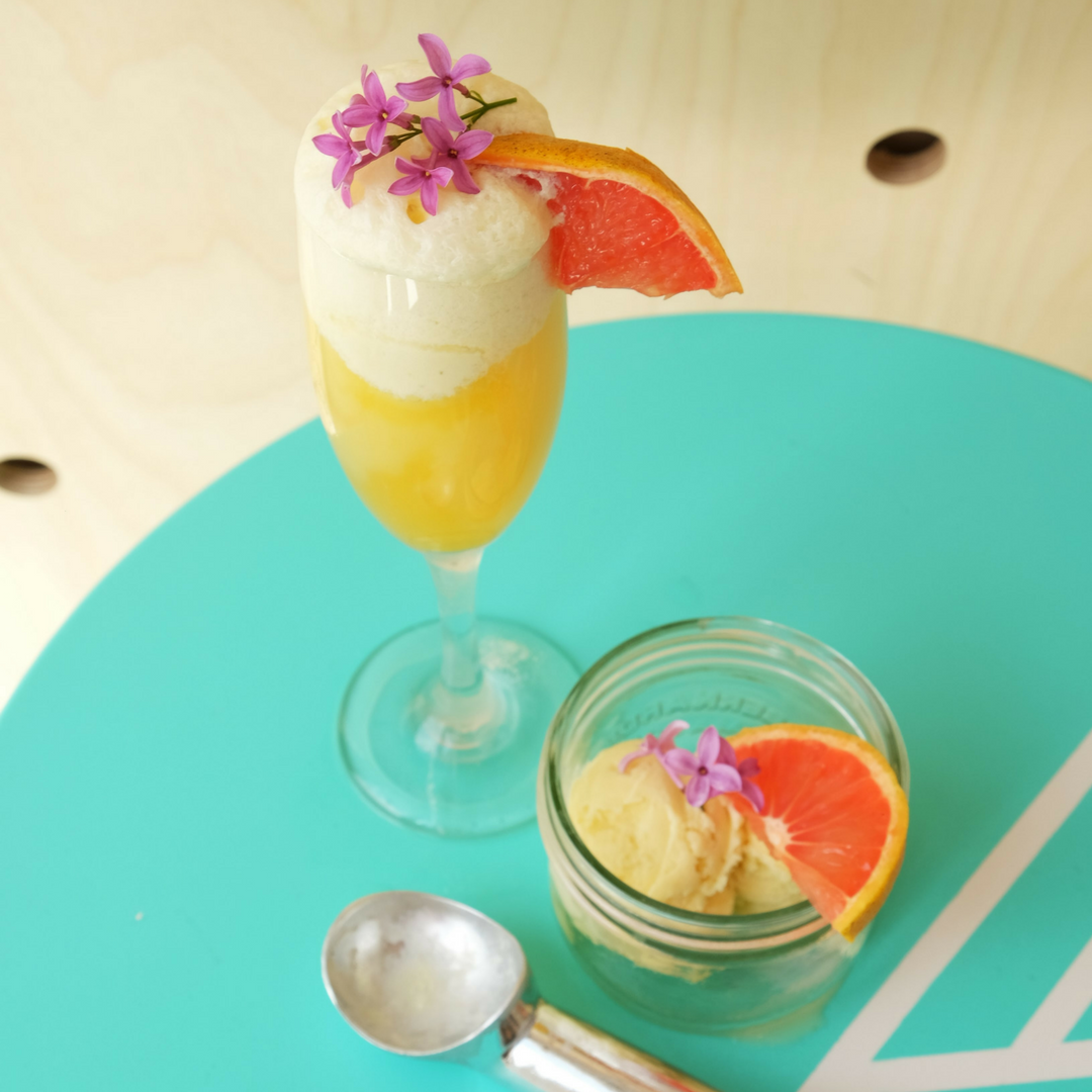 Wicked Wednesday: Honey Chamomile Mimosa Float – Four All Ice Cream